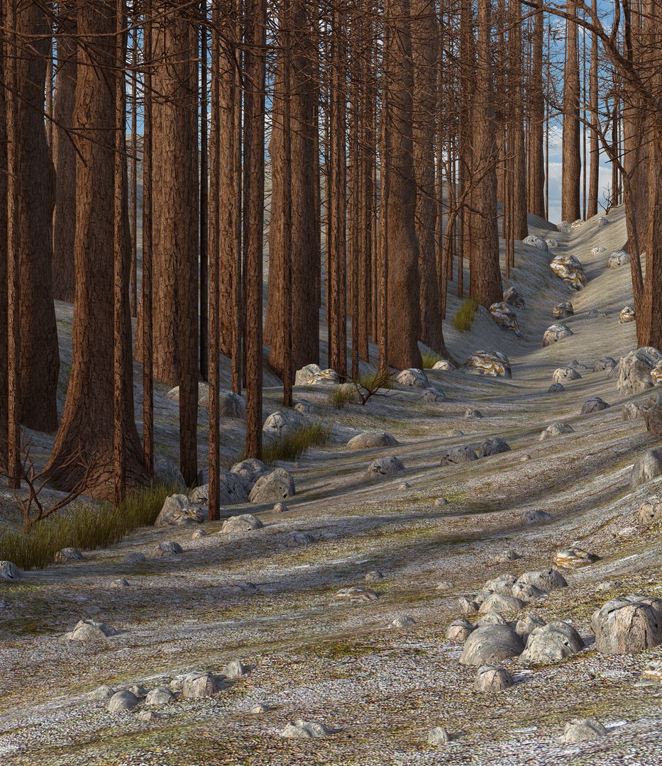 Tree Mountain Path 3D Model - TurboSquid 1239089