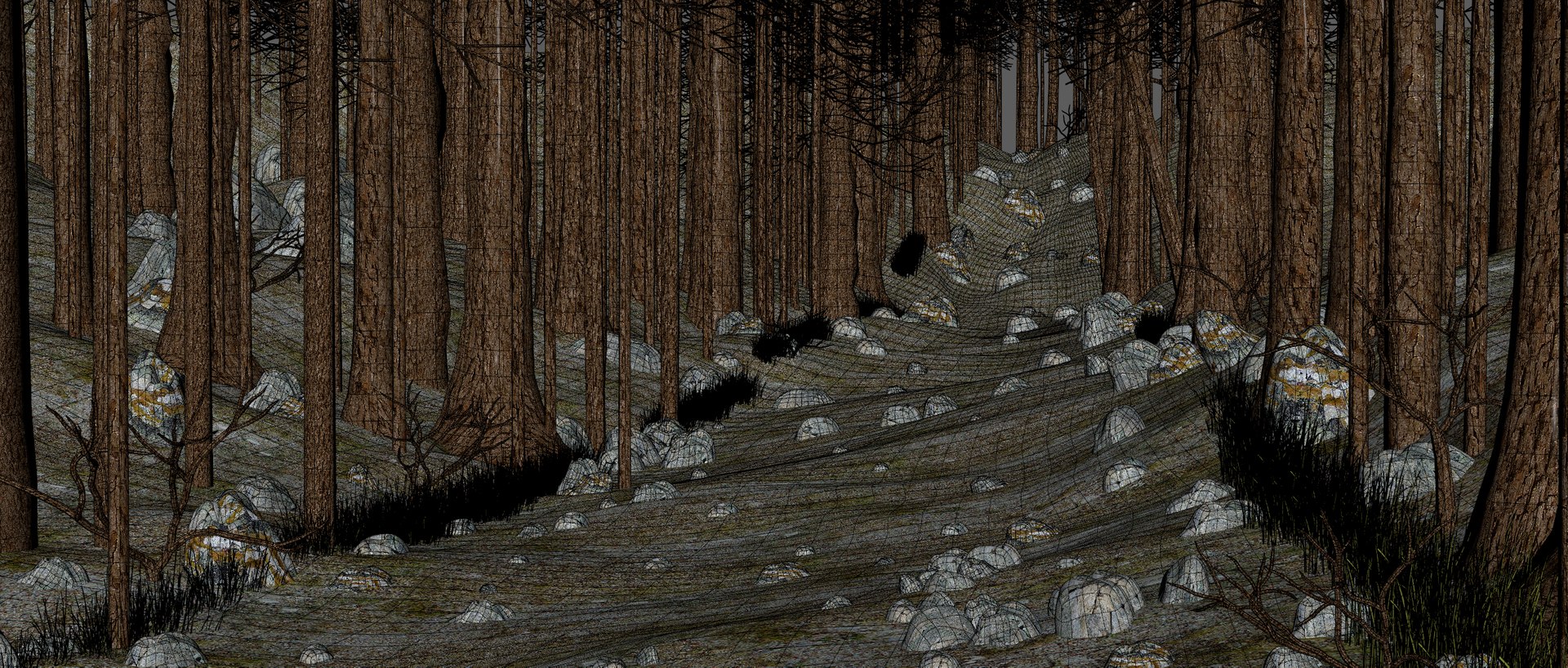 Tree Mountain Path 3D Model - TurboSquid 1239089