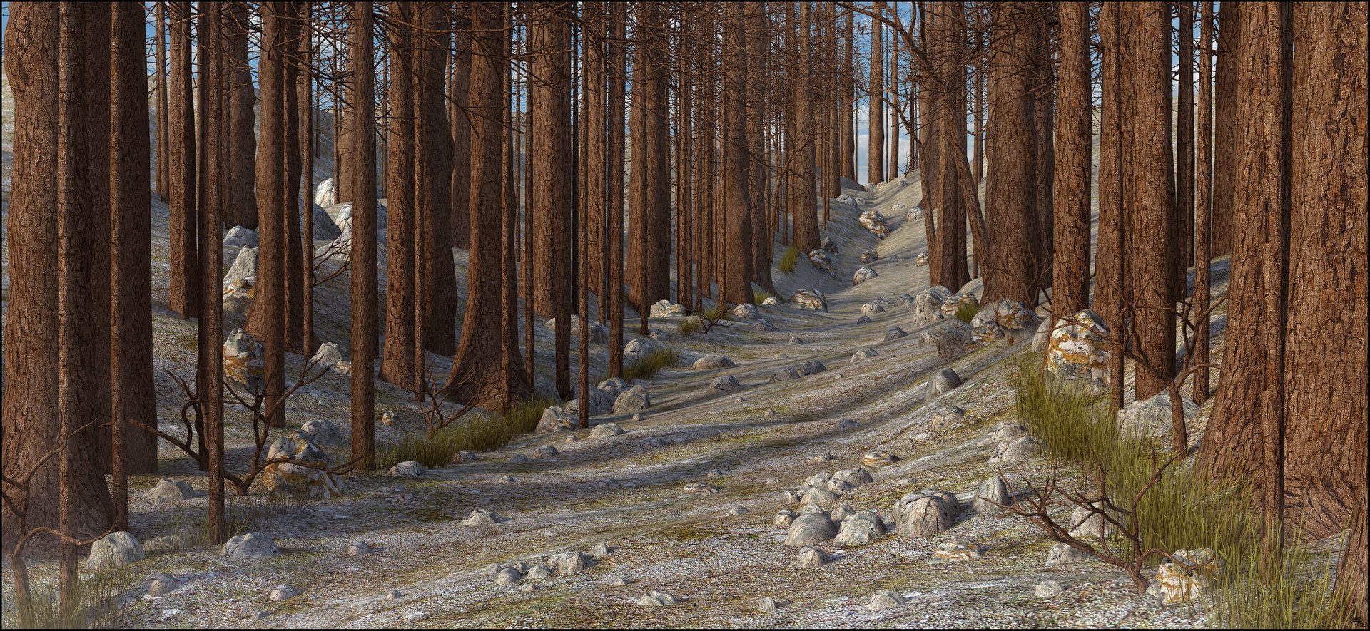 Tree Mountain Path 3D Model - TurboSquid 1239089