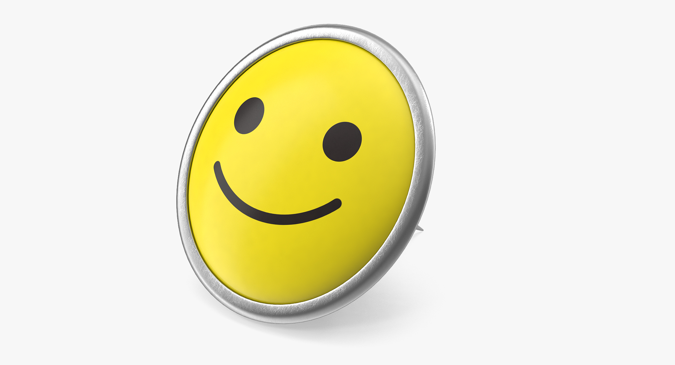 Happy smiley pin 3D - TurboSquid 1425072
