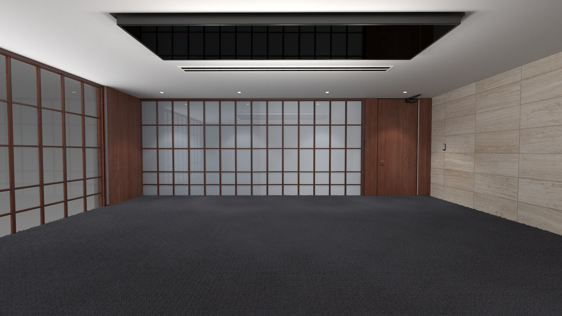 3D Empty Large Meeting Room - TurboSquid 2051124