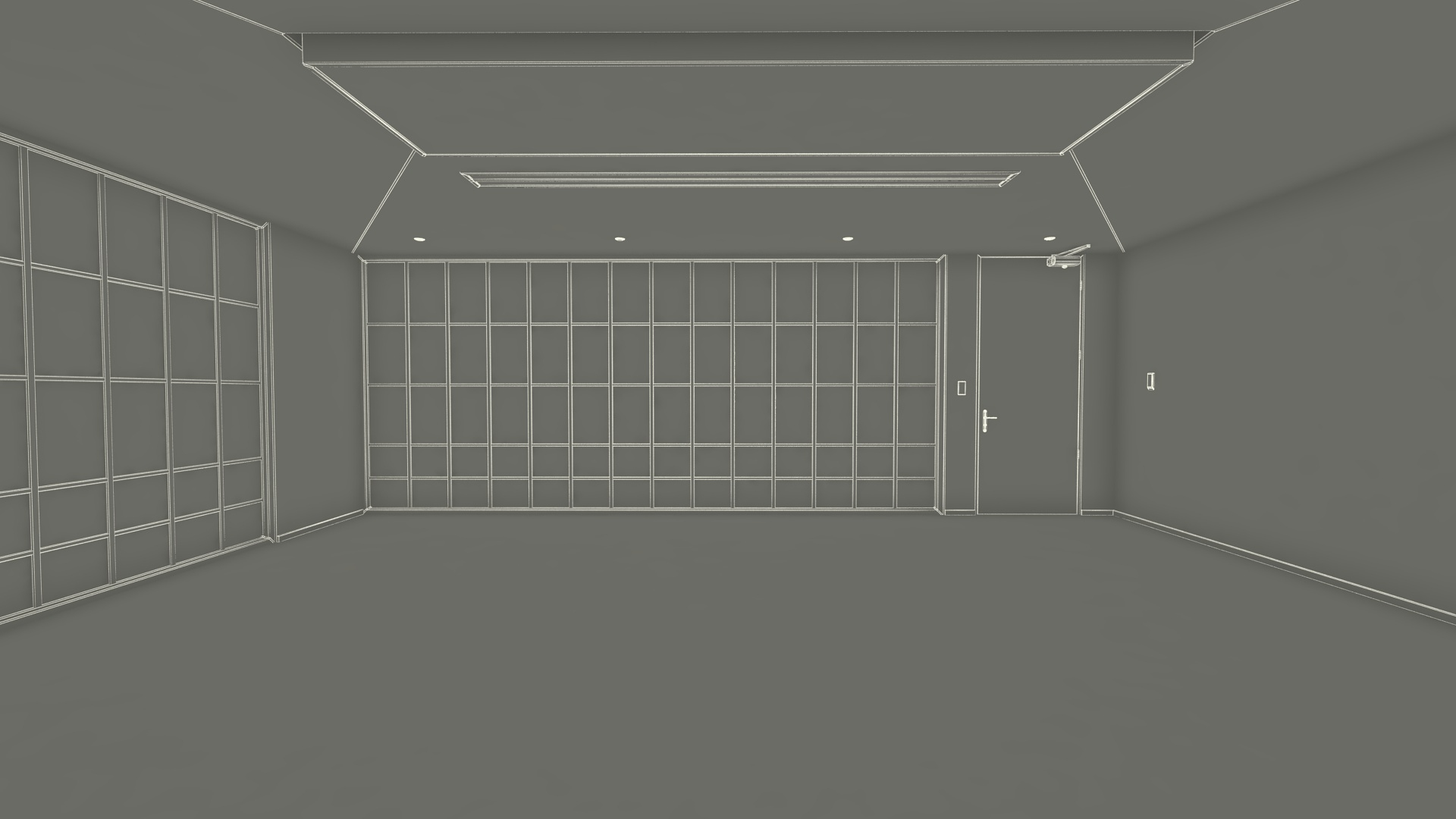 3D Empty Large Meeting Room - TurboSquid 2051124