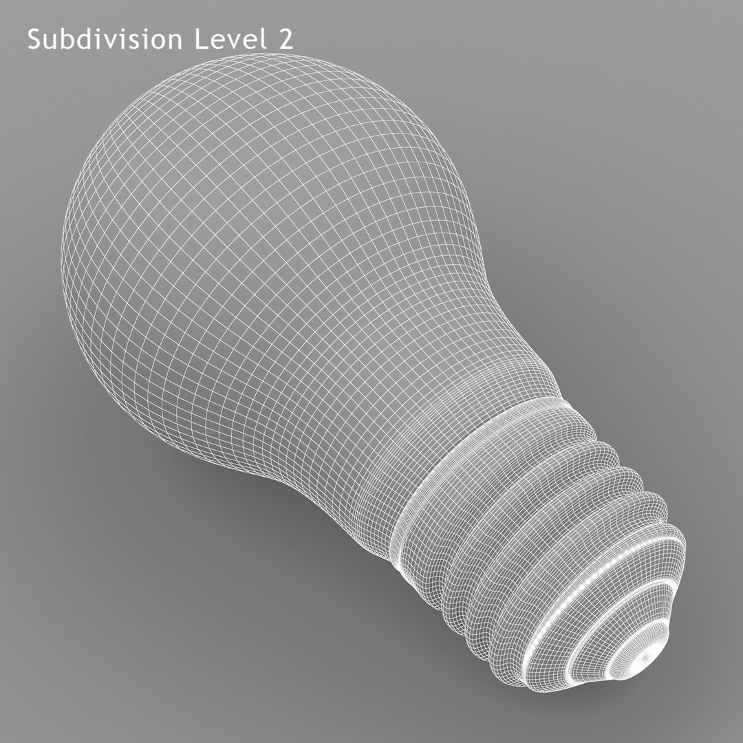 3d Model Incandescent Light Bulb
