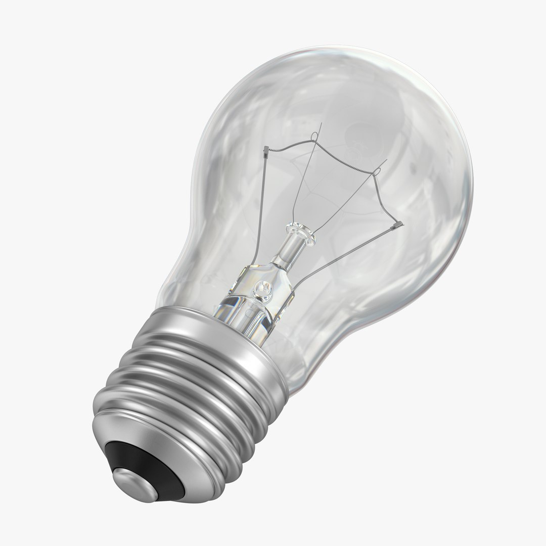 3d Model Incandescent Light Bulb