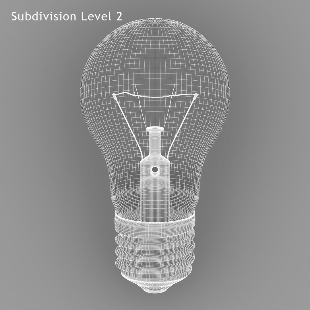3d Model Incandescent Light Bulb