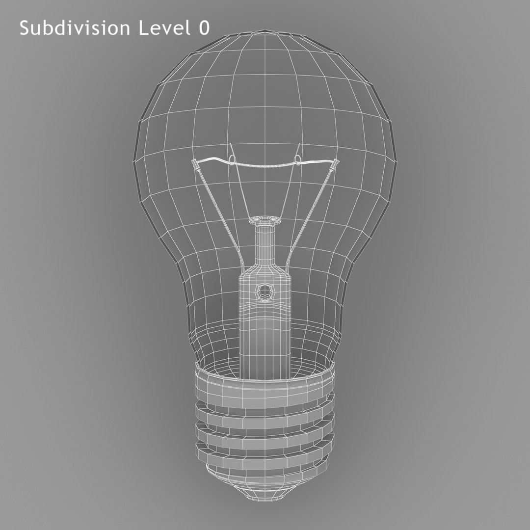 3d Model Incandescent Light Bulb