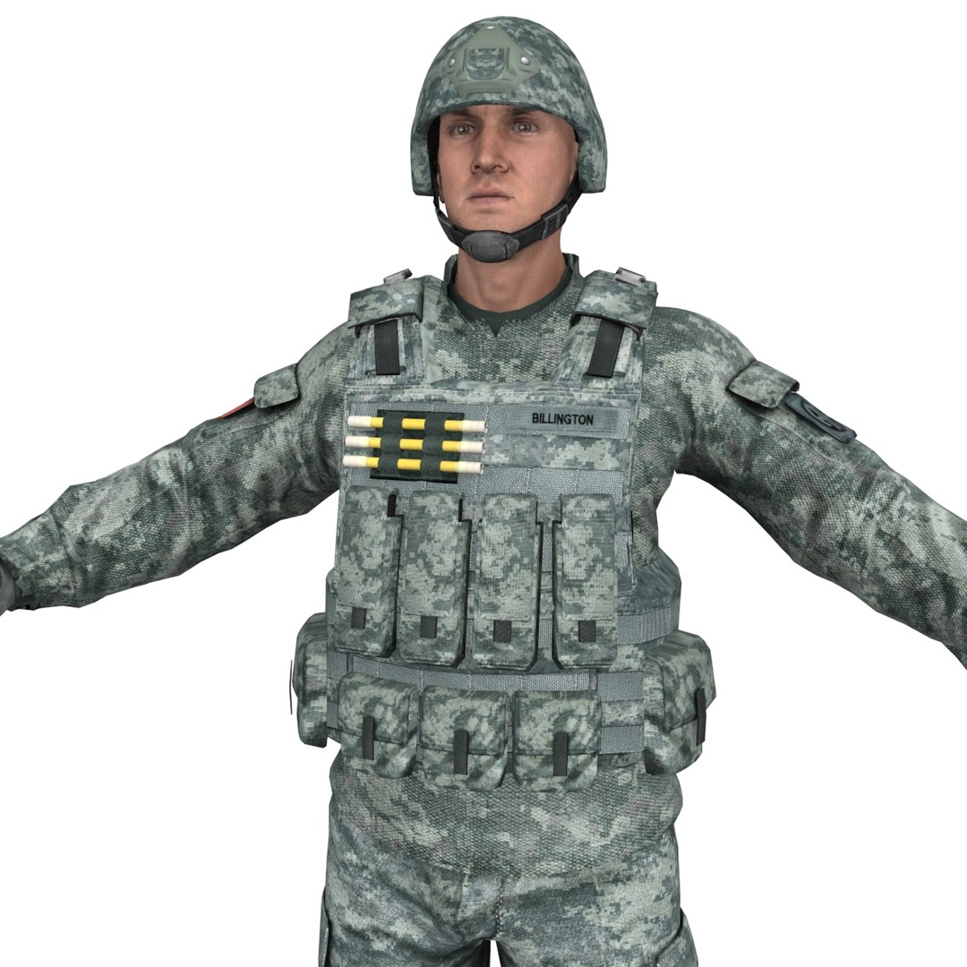 human military 3d max