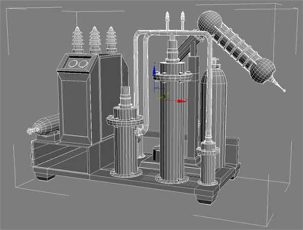 industrial machinery 3d max