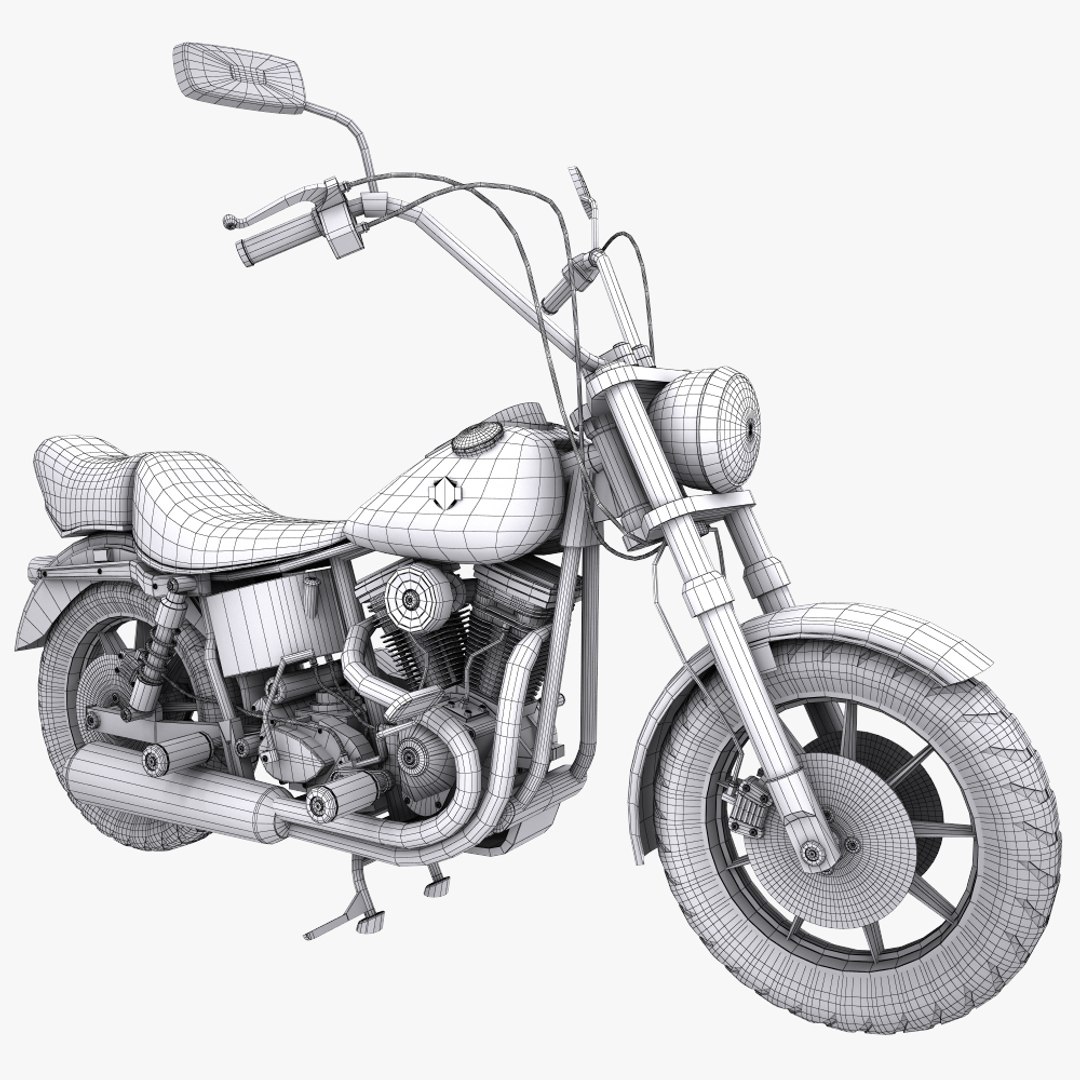 Realistic Motorcycle 3d Max