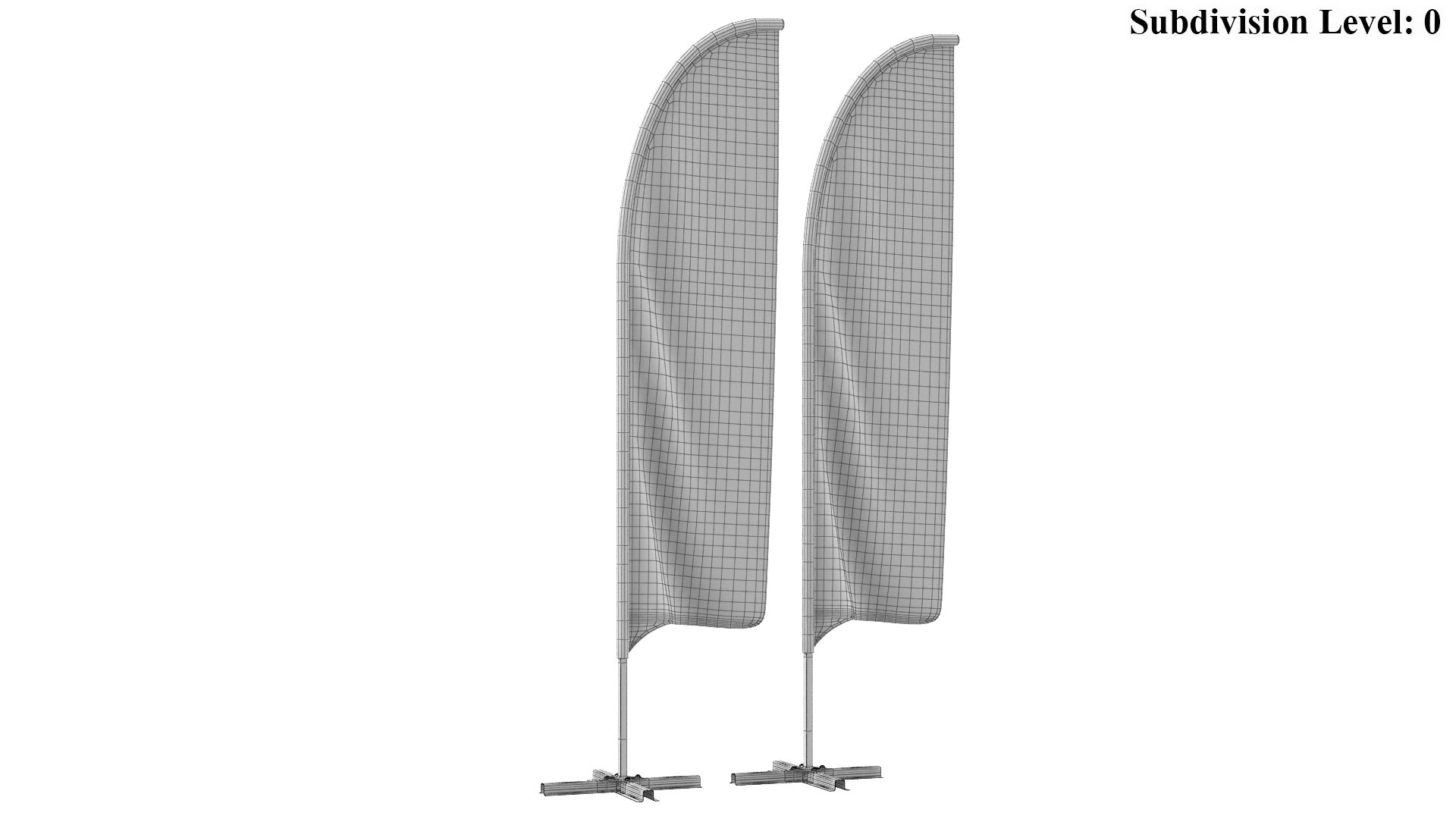 3D Model Detailed Flag Banners 01 - TurboSquid 2060963