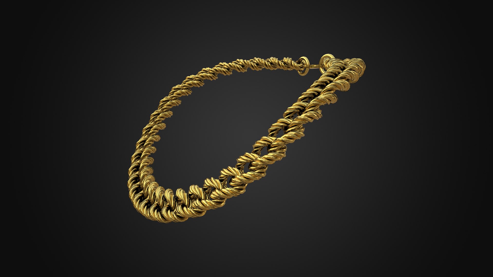 Gold Chain Jewellery Necklace 3D - TurboSquid 1913523