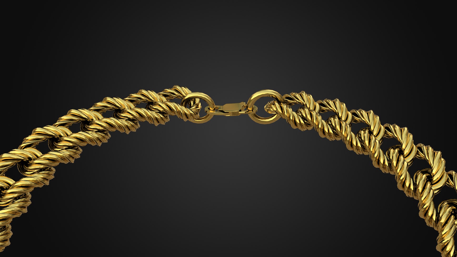 Gold Chain Jewellery Necklace 3D - TurboSquid 1913523