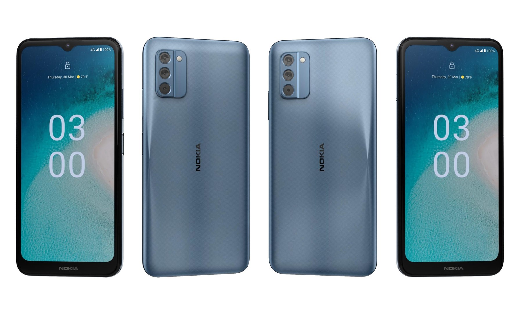 3D Nokia C300 Blue - TurboSquid 2085070