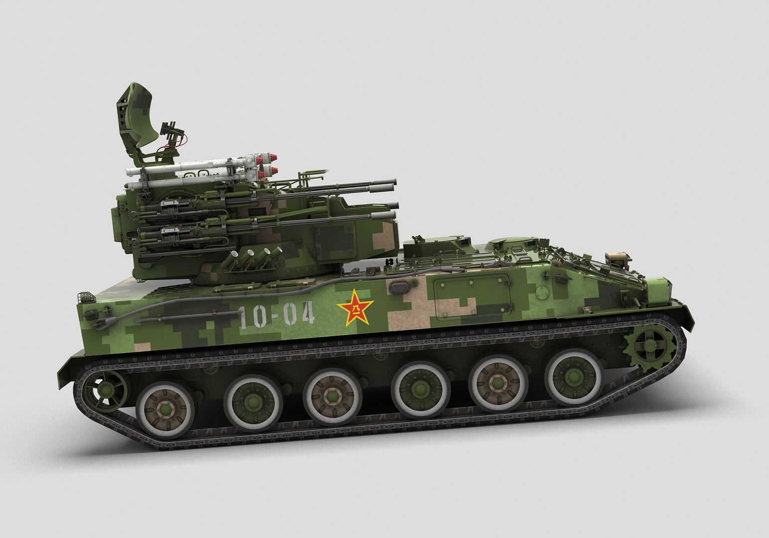 3D PGZ-04A 25mm Sel-propelled Anti-aircraft Gun Model - TurboSquid 1985044