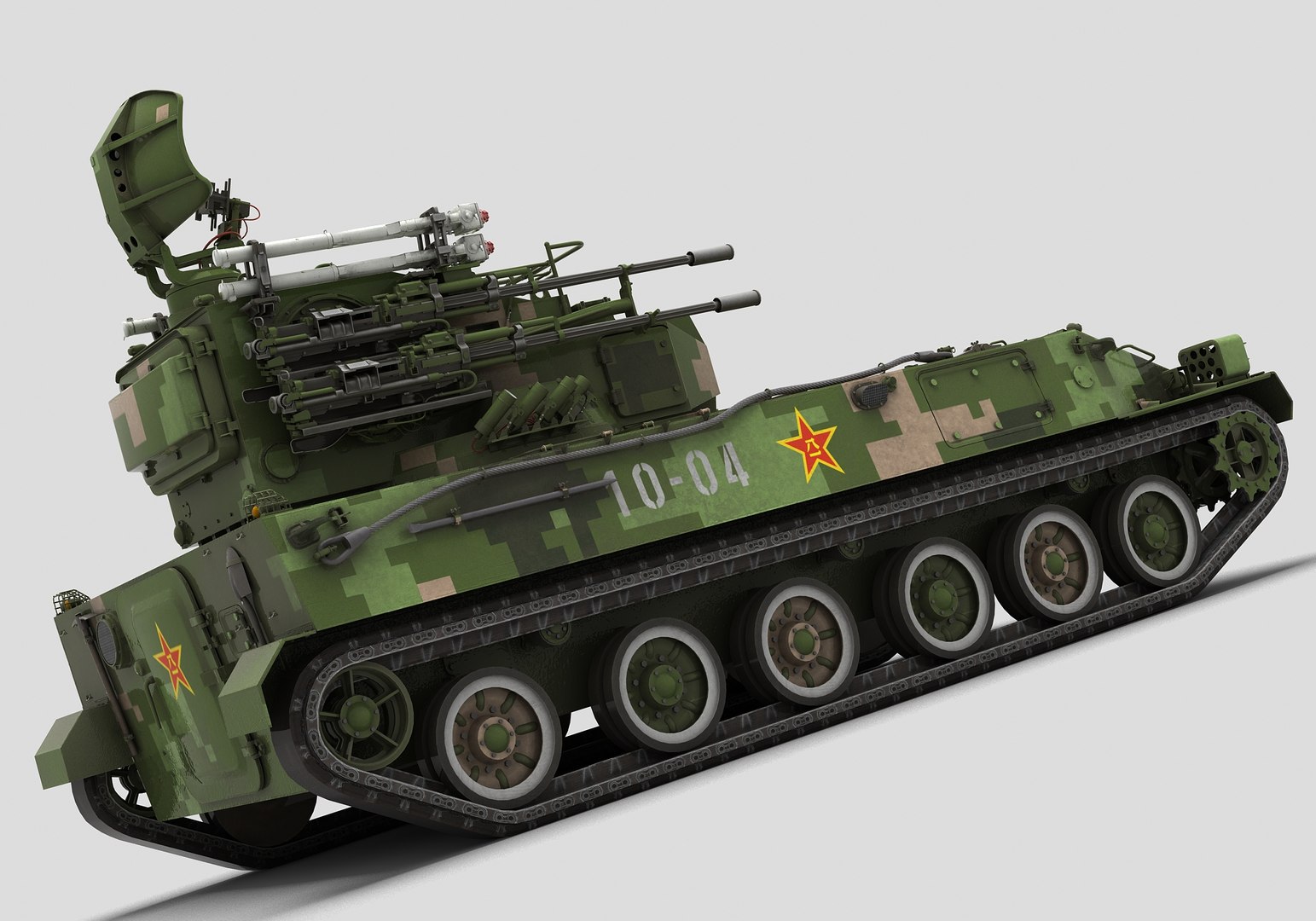 3D PGZ-04A 25mm Sel-propelled Anti-aircraft Gun Model - TurboSquid 1985044