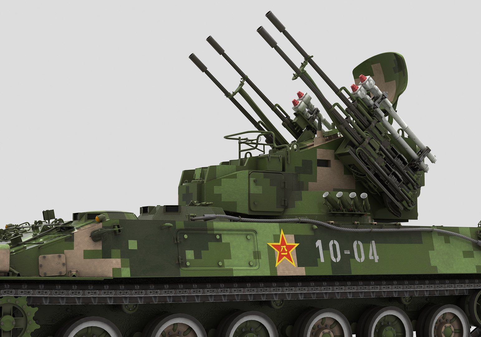 3D PGZ-04A 25mm Sel-propelled Anti-aircraft Gun Model - TurboSquid 1985044