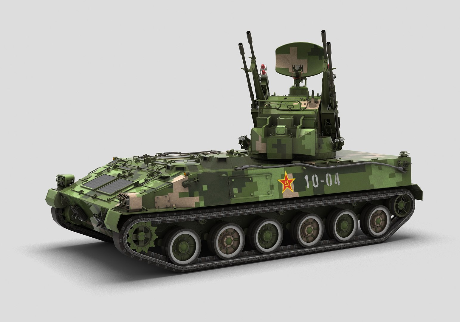 3D PGZ-04A 25mm Sel-propelled Anti-aircraft Gun Model - TurboSquid 1985044