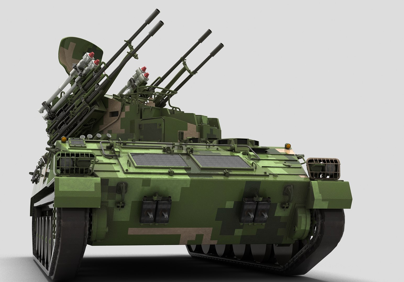 3D PGZ-04A 25mm Sel-propelled Anti-aircraft Gun Model - TurboSquid 1985044