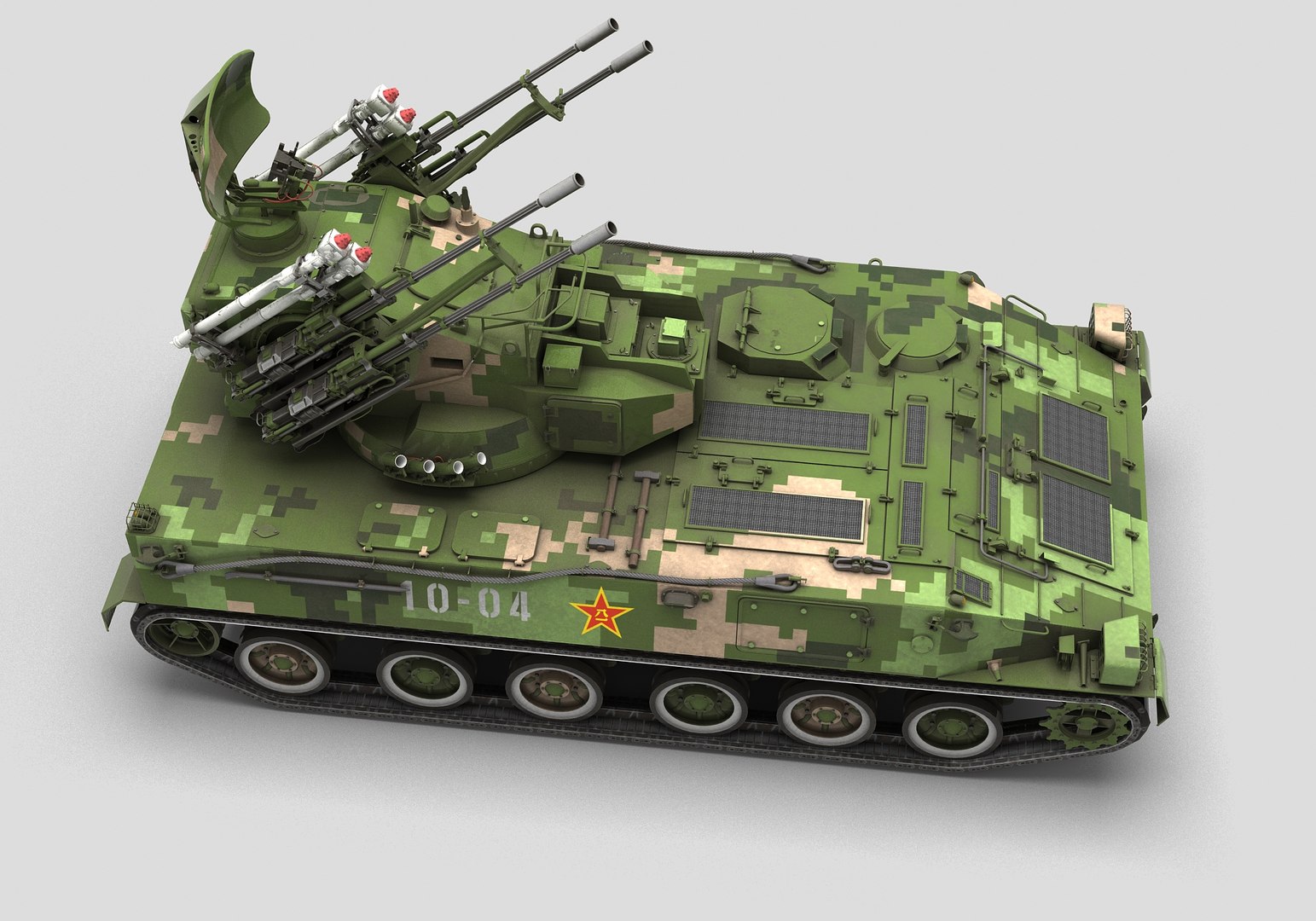 3D PGZ-04A 25mm Sel-propelled Anti-aircraft Gun Model - TurboSquid 1985044