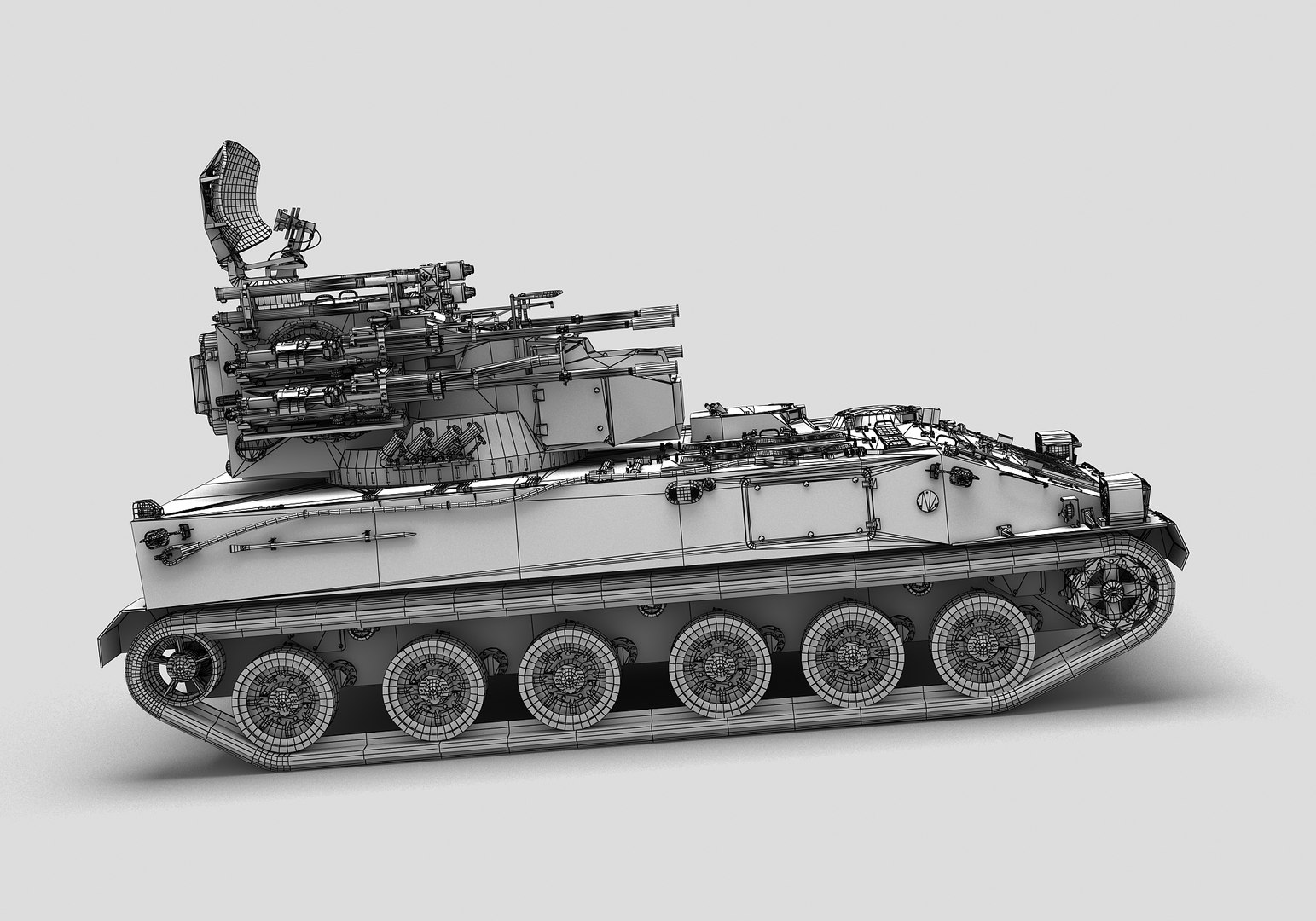 3D PGZ-04A 25mm Sel-propelled Anti-aircraft Gun Model - TurboSquid 1985044