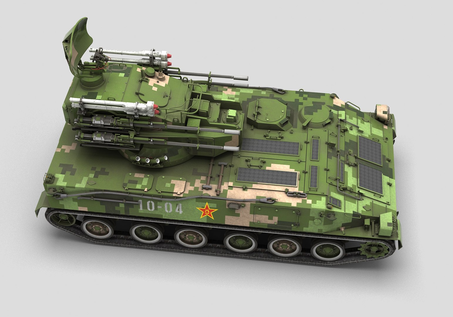 3D PGZ-04A 25mm Sel-propelled Anti-aircraft Gun Model - TurboSquid 1985044