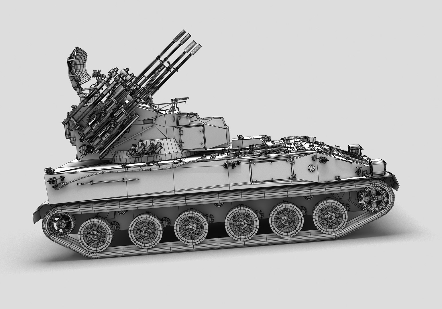 3D PGZ-04A 25mm Sel-propelled Anti-aircraft Gun Model - TurboSquid 1985044