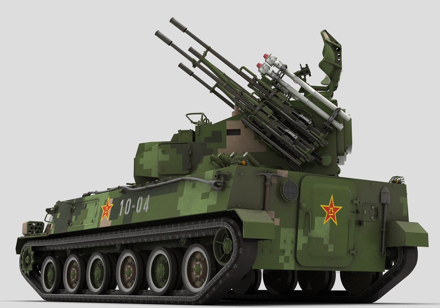 3D PGZ-04A 25mm Sel-propelled Anti-aircraft Gun Model - TurboSquid 1985044