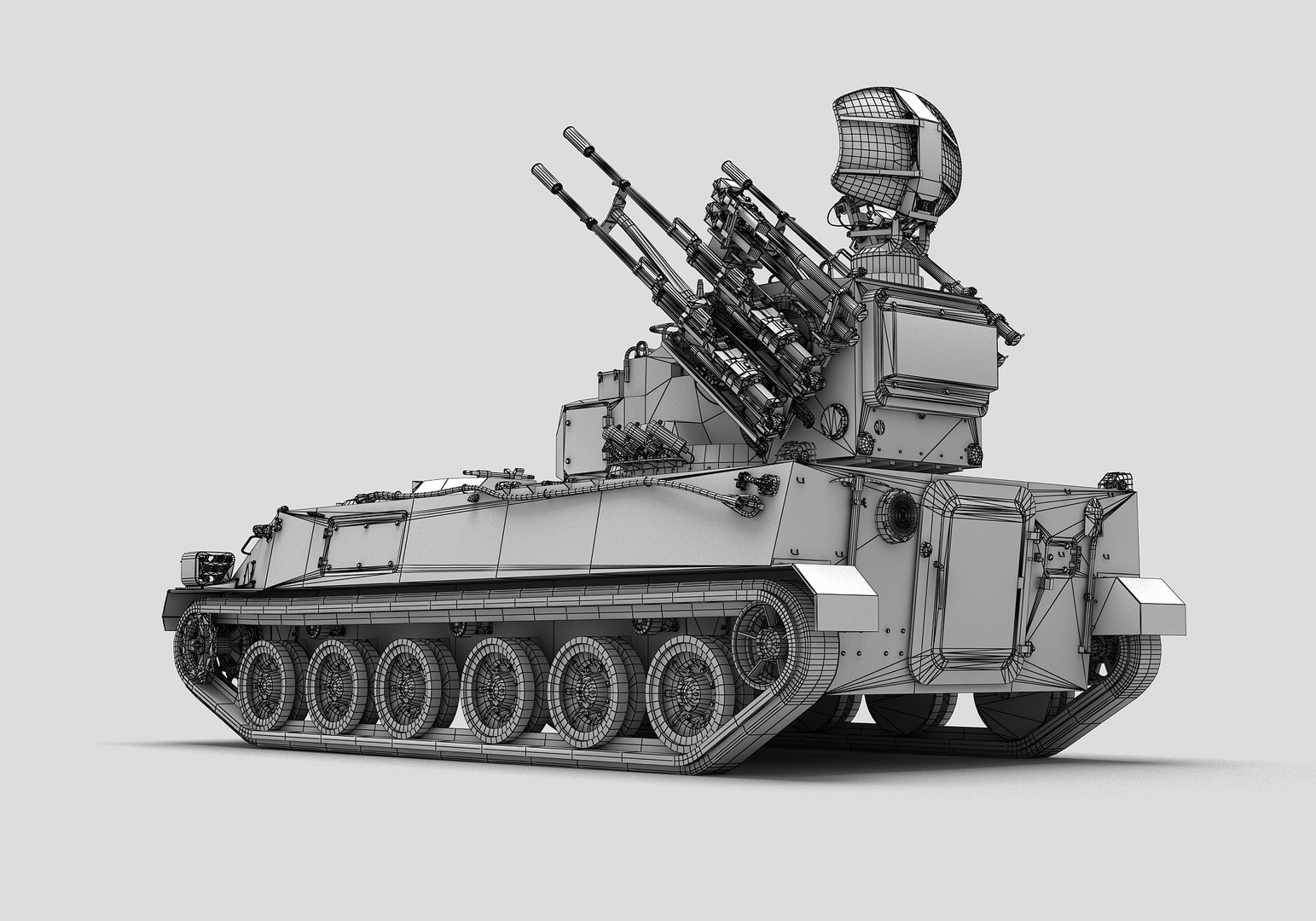 3D PGZ-04A 25mm Sel-propelled Anti-aircraft Gun Model - TurboSquid 1985044