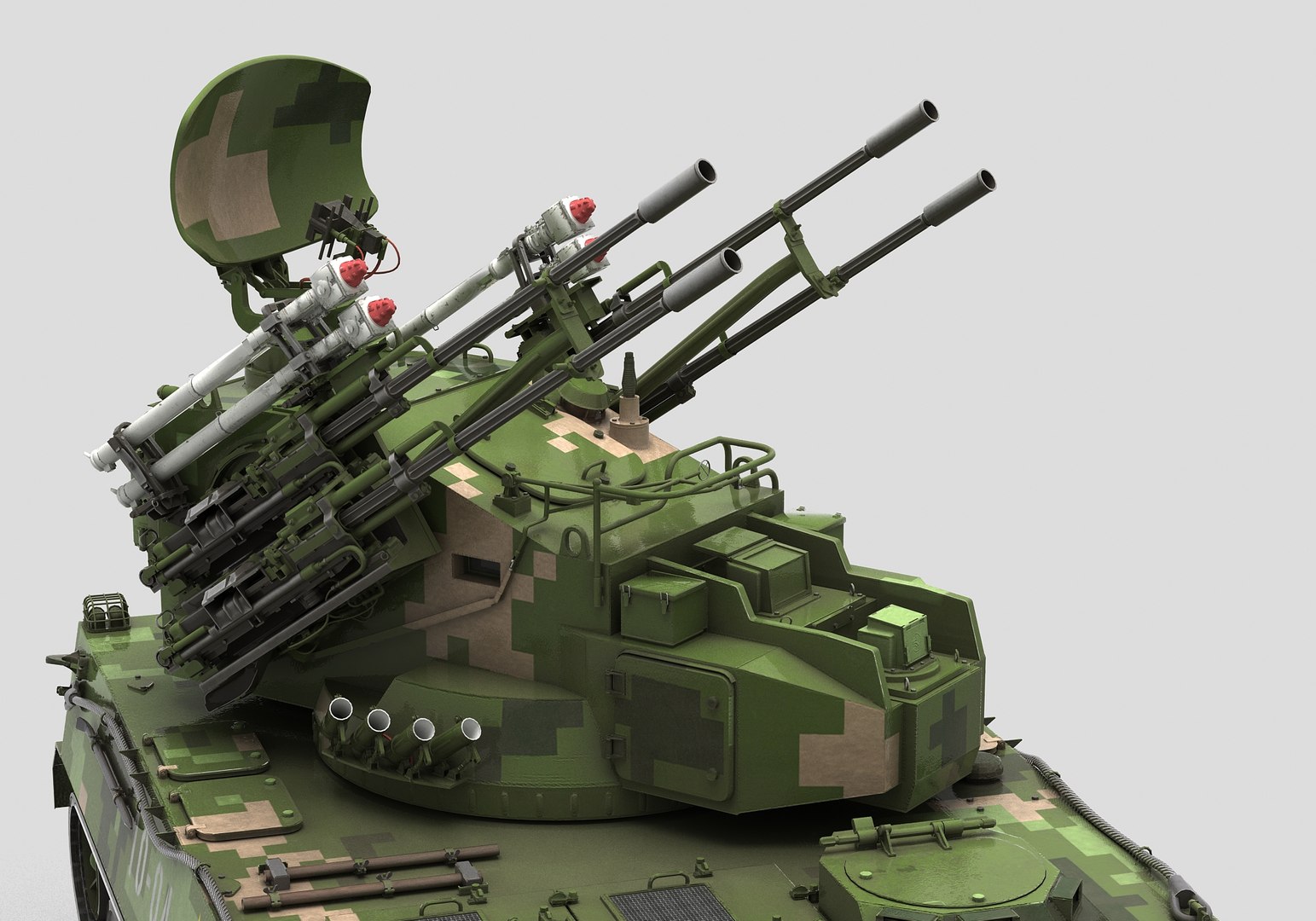3D PGZ-04A 25mm Sel-propelled Anti-aircraft Gun Model - TurboSquid 1985044
