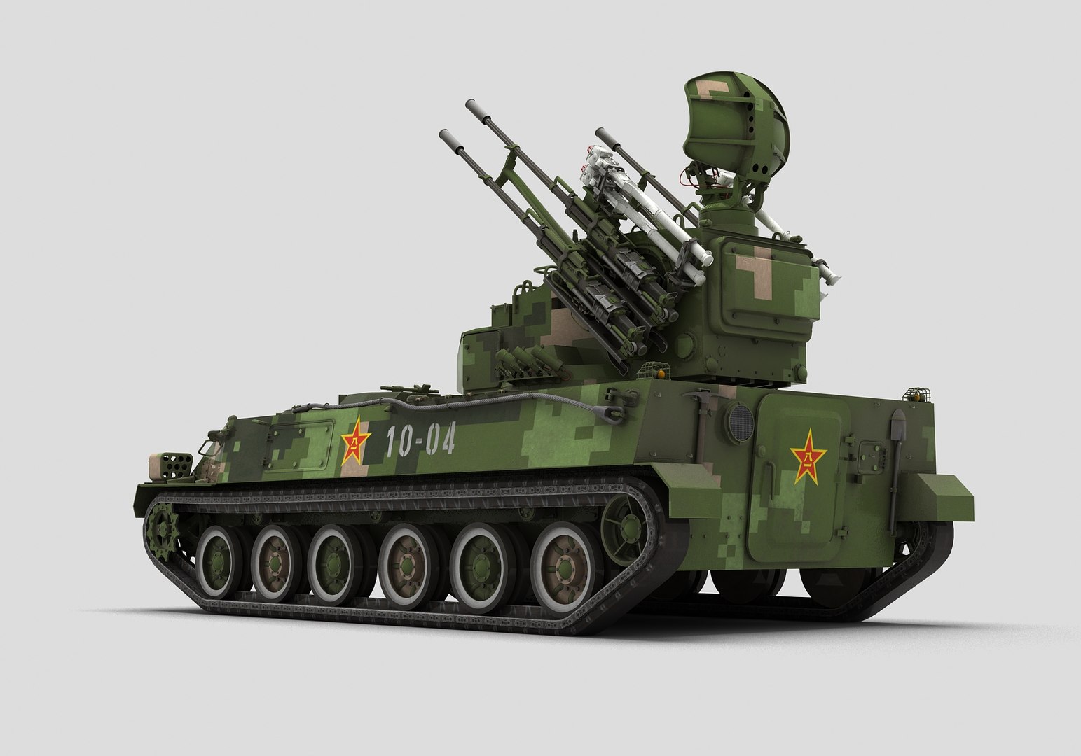 3D PGZ-04A 25mm Sel-propelled Anti-aircraft Gun Model - TurboSquid 1985044