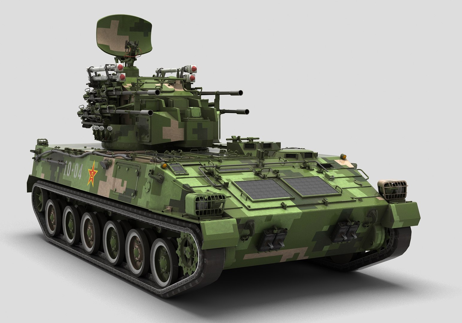 3D PGZ-04A 25mm Sel-propelled Anti-aircraft Gun Model - TurboSquid 1985044