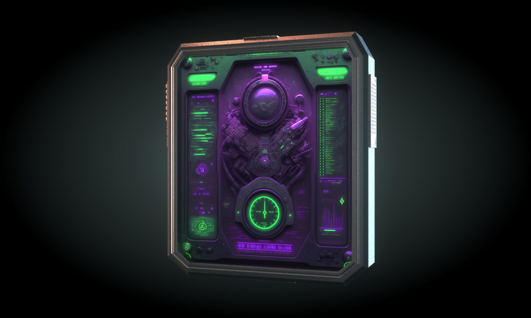 3D Sci Fi Cyberpunk Monitors - TurboSquid 1999881