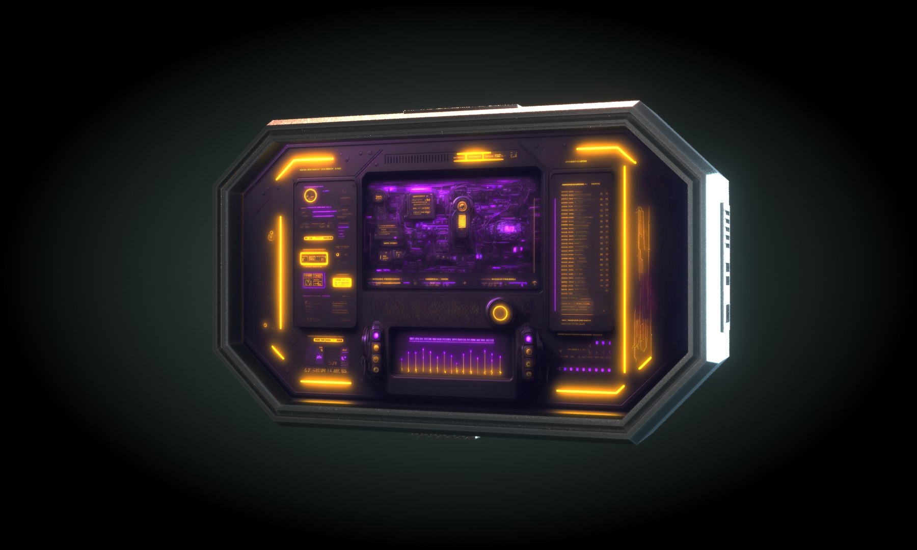 3D Sci Fi Cyberpunk Monitors - TurboSquid 1999881