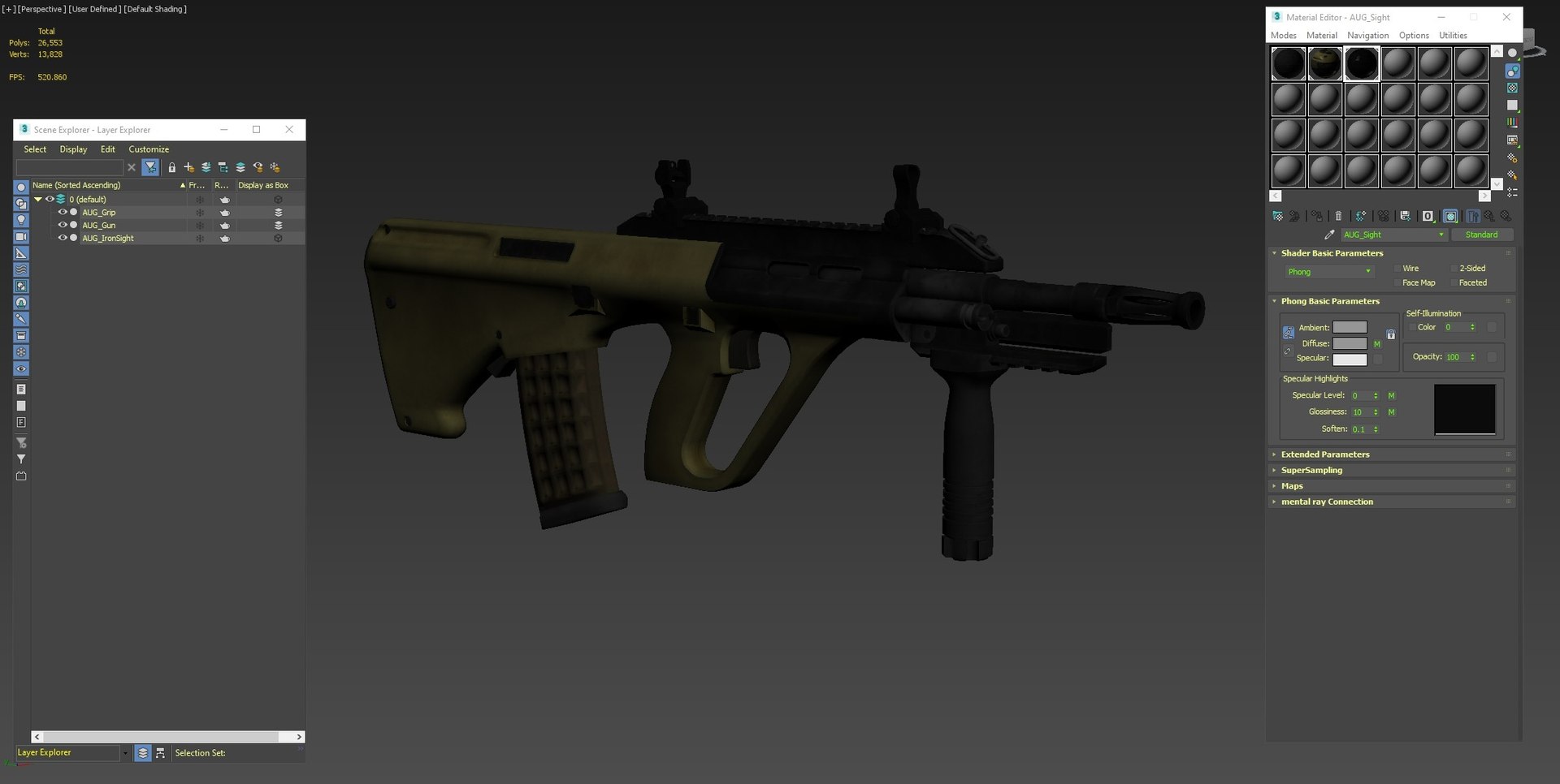 AUG Assault Rifle Model - TurboSquid 1770978