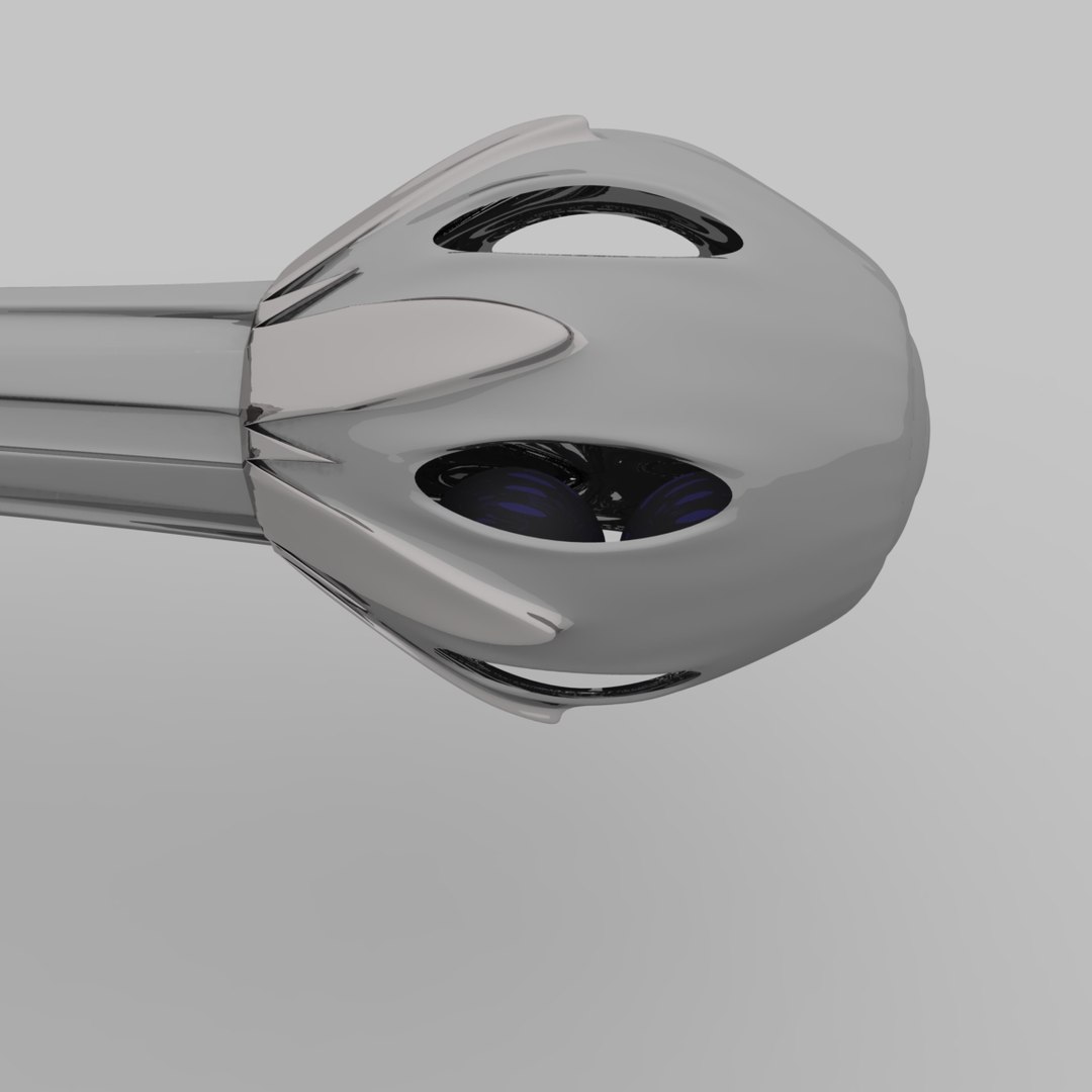 free metal baby rattle 3d model