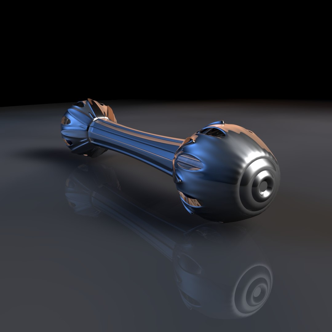 free metal baby rattle 3d model