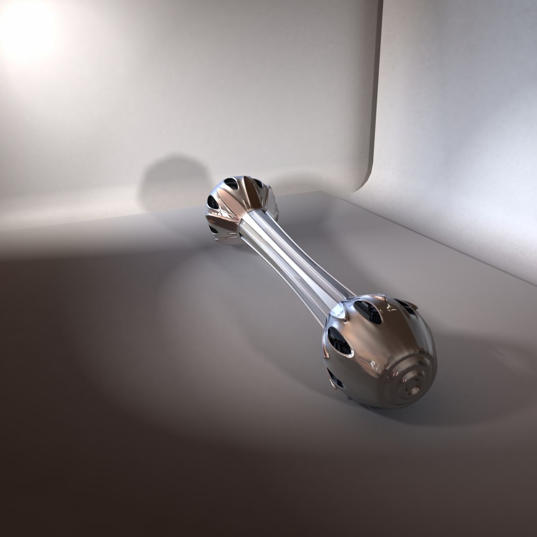 free metal baby rattle 3d model