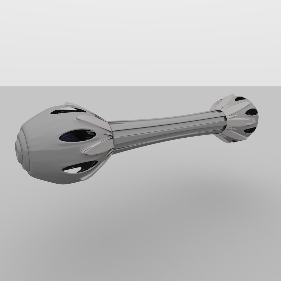 free metal baby rattle 3d model