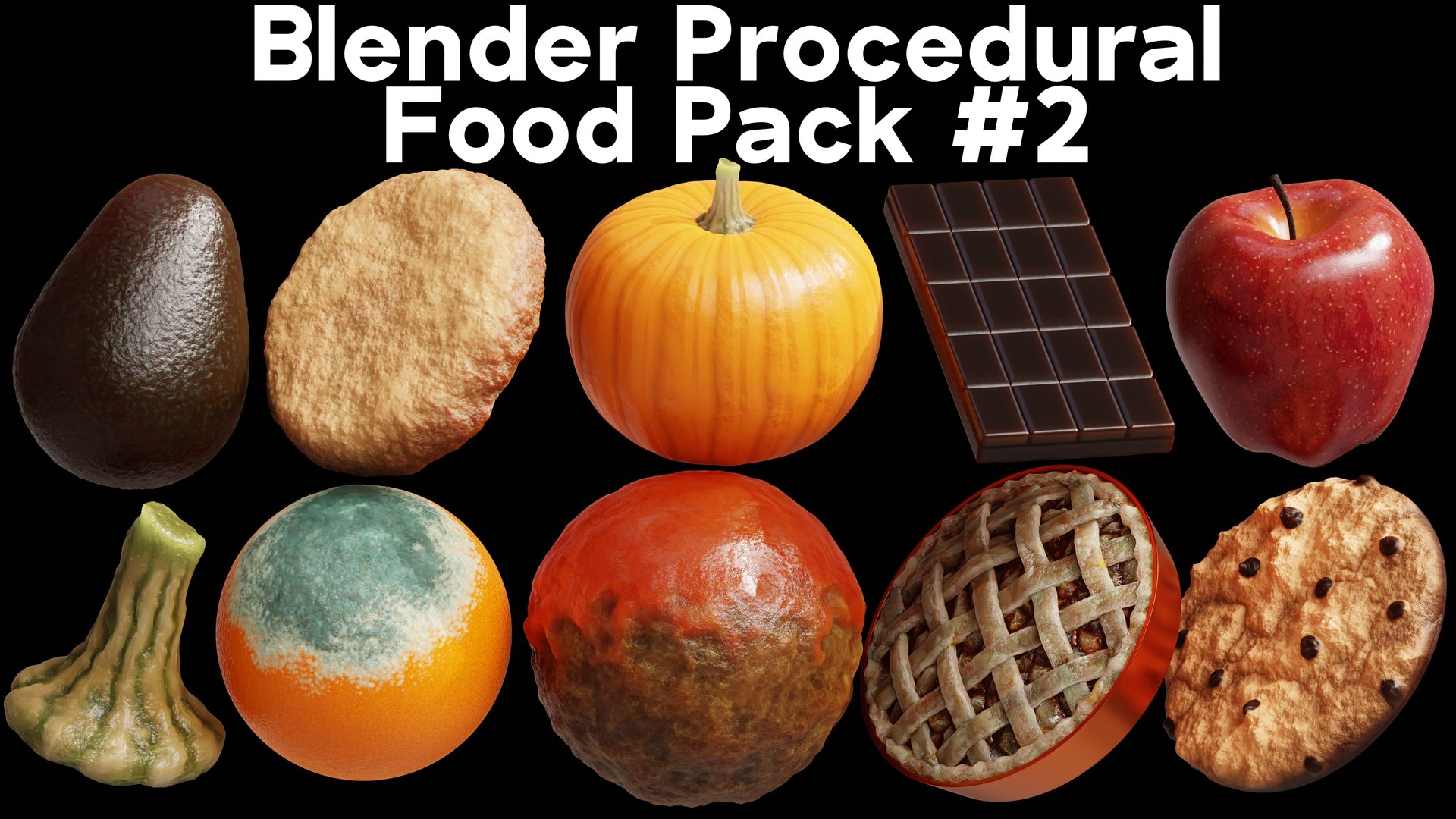 3D Blender Procedural Food Pack 2 - TurboSquid 2065007