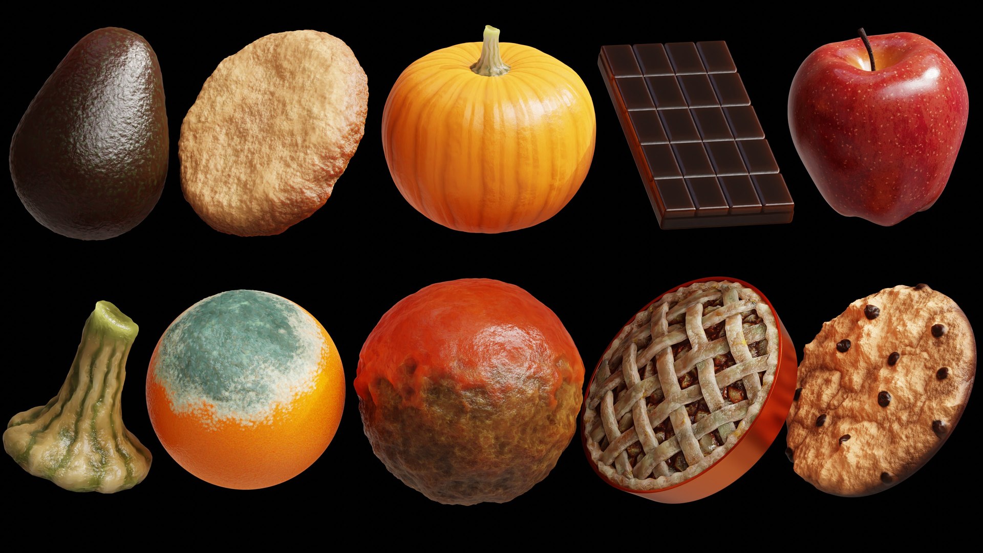 3D Blender Procedural Food Pack 2 - TurboSquid 2065007