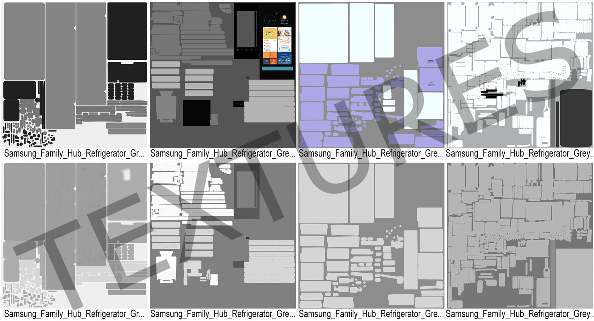 Family hub french door 3D model - TurboSquid 1235526