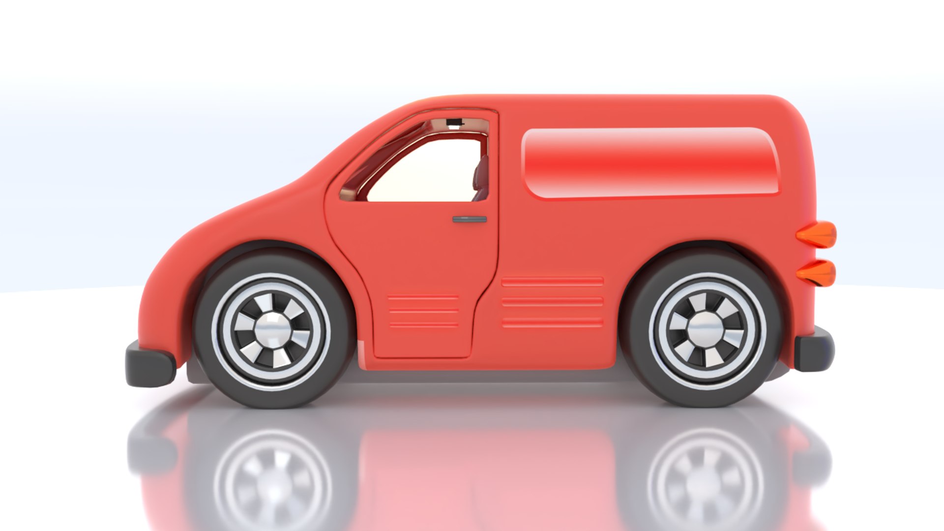 3D Cartoon Toy Van Model - TurboSquid 1523031