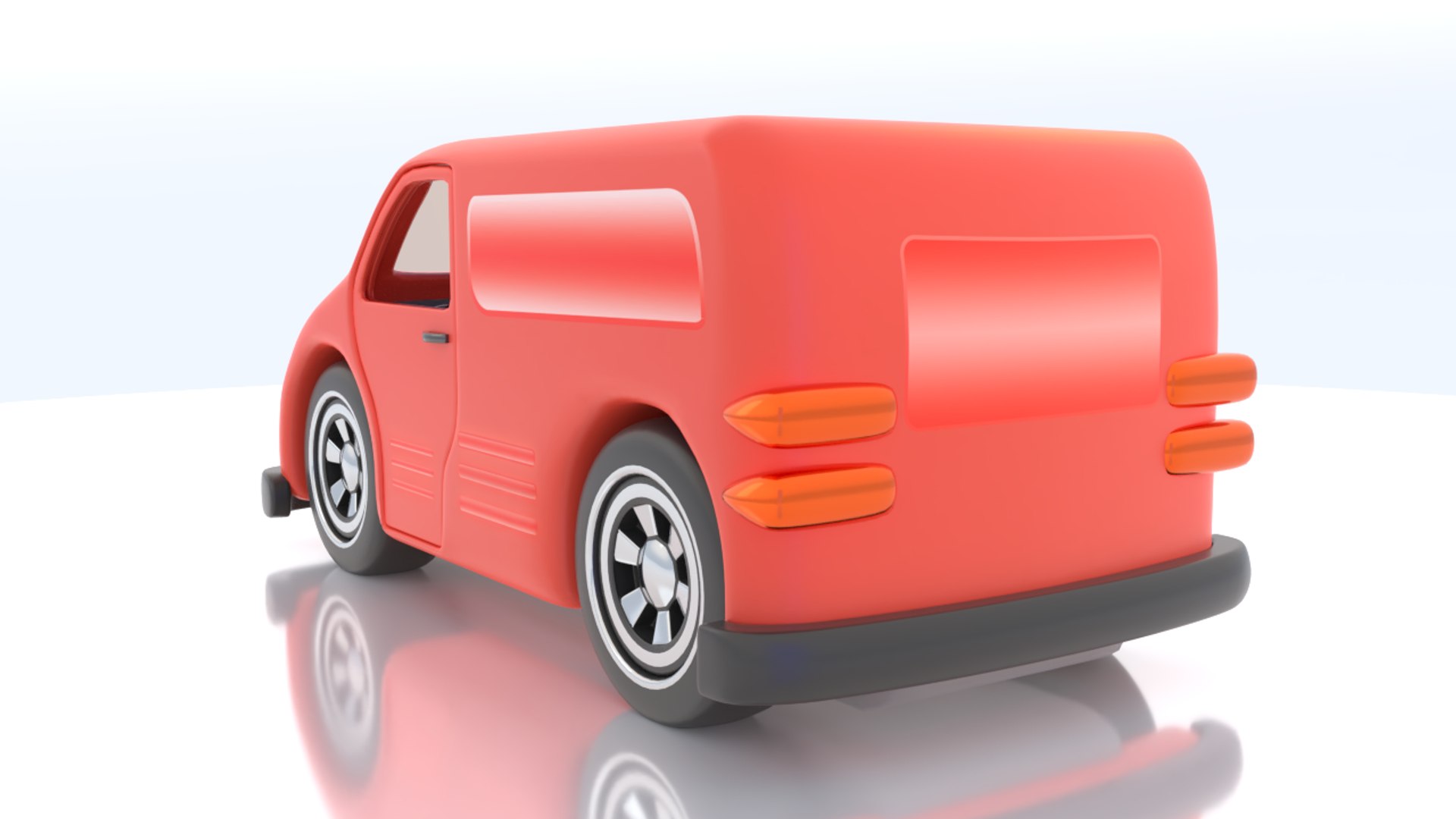 3D Cartoon Toy Van Model - TurboSquid 1523031