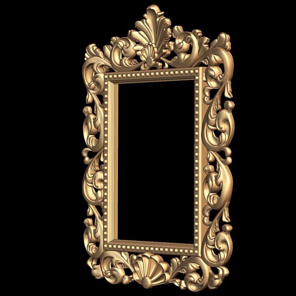 mirror frame stl cnc 3d model