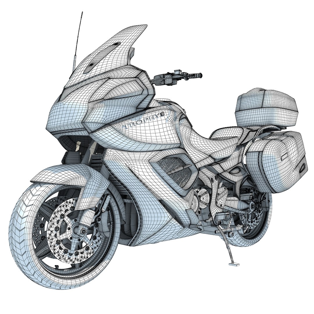 Triumph Trophy Se Motorcycle 3d Model