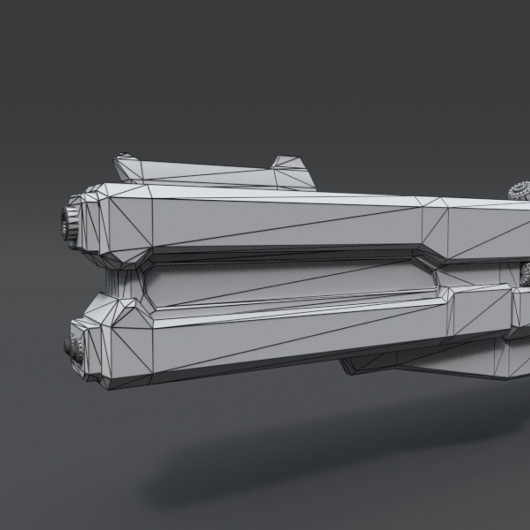 3d rifle pbr details model