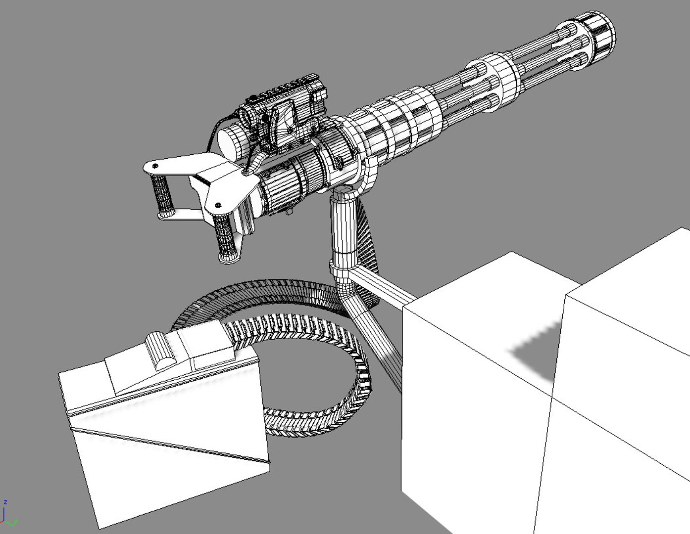set 3 weapons 3d model