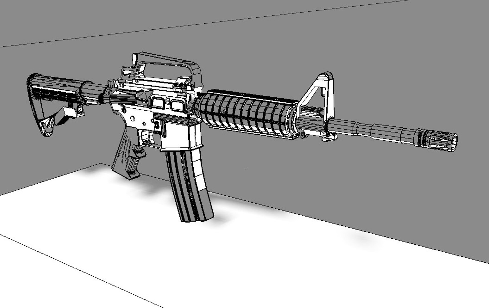 set 3 weapons 3d model