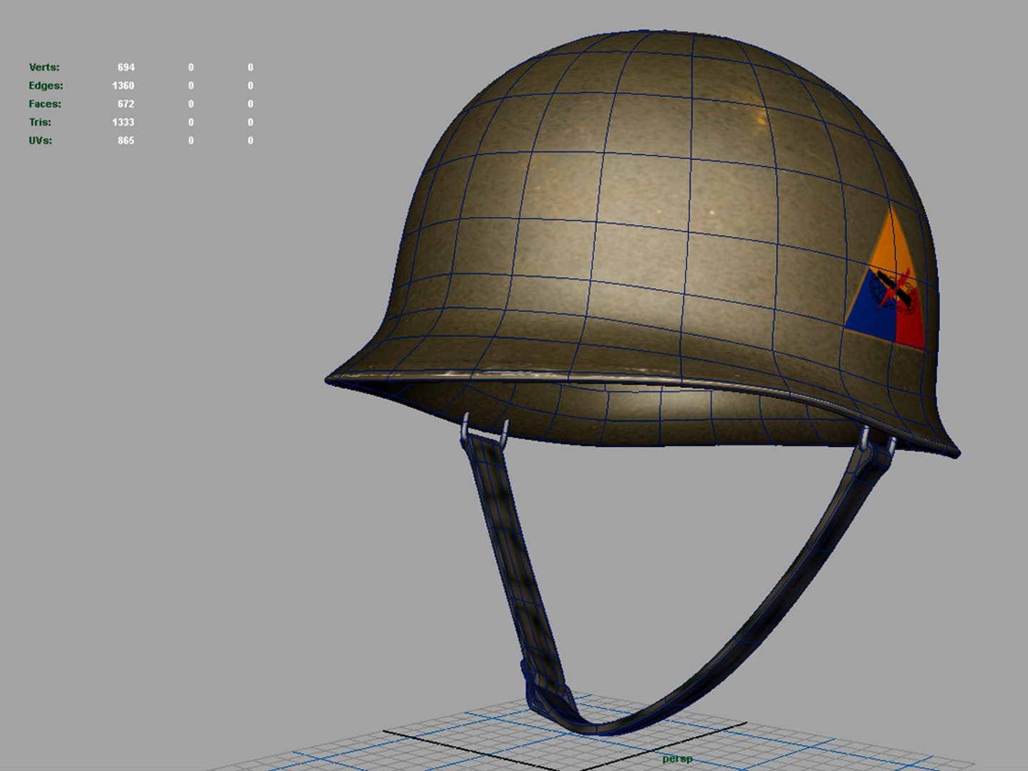 Army M1 Helmet Ww2 3d Ma
