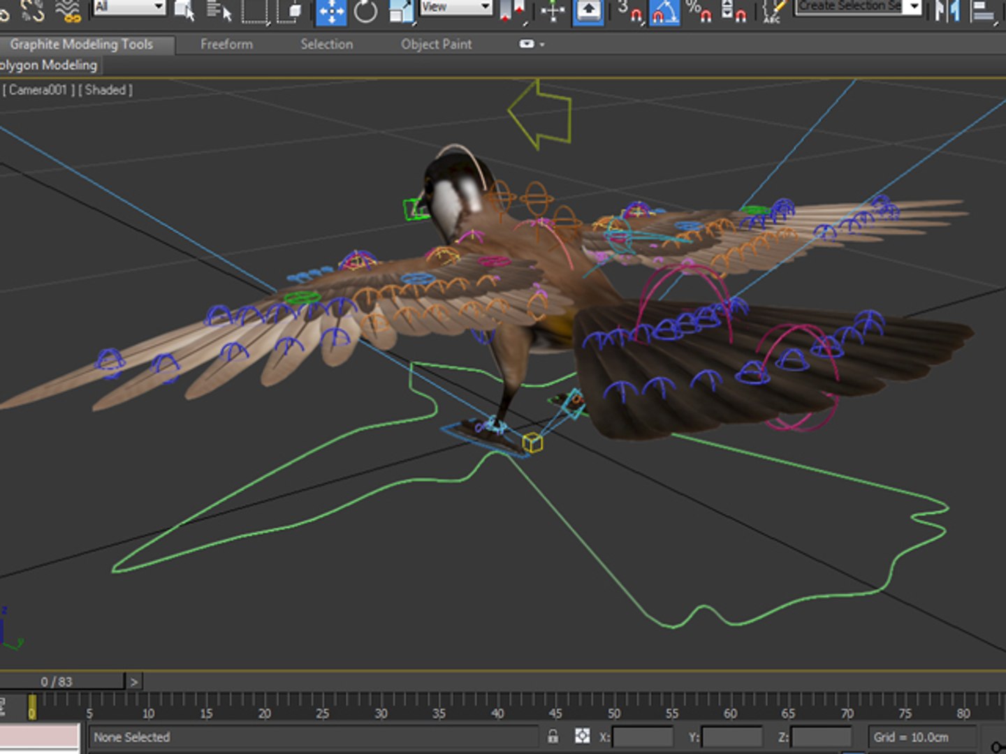 3d White Eared Bulbul Rigged Bird Model
